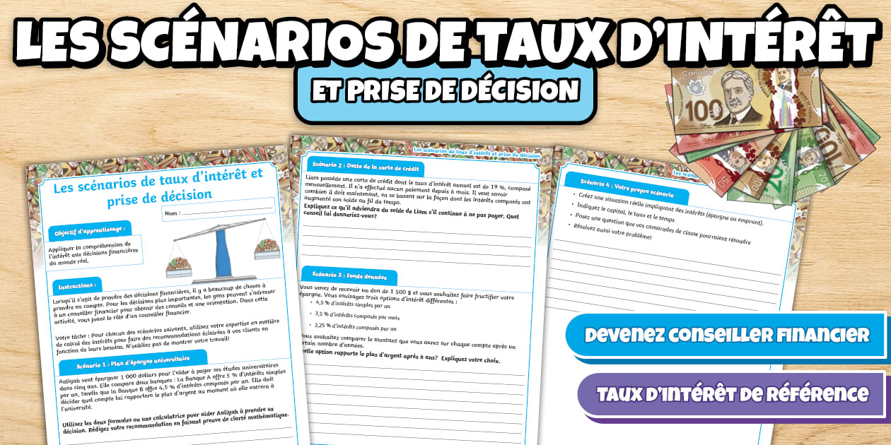 Interest Rate Scenarios and Decision Making Activity French