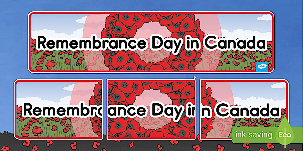 Remembrance Day in Canada Display Banner (teacher made)