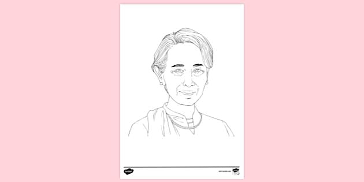 Aung San Suu Kyi Colouring Sheets | Colouring Pages