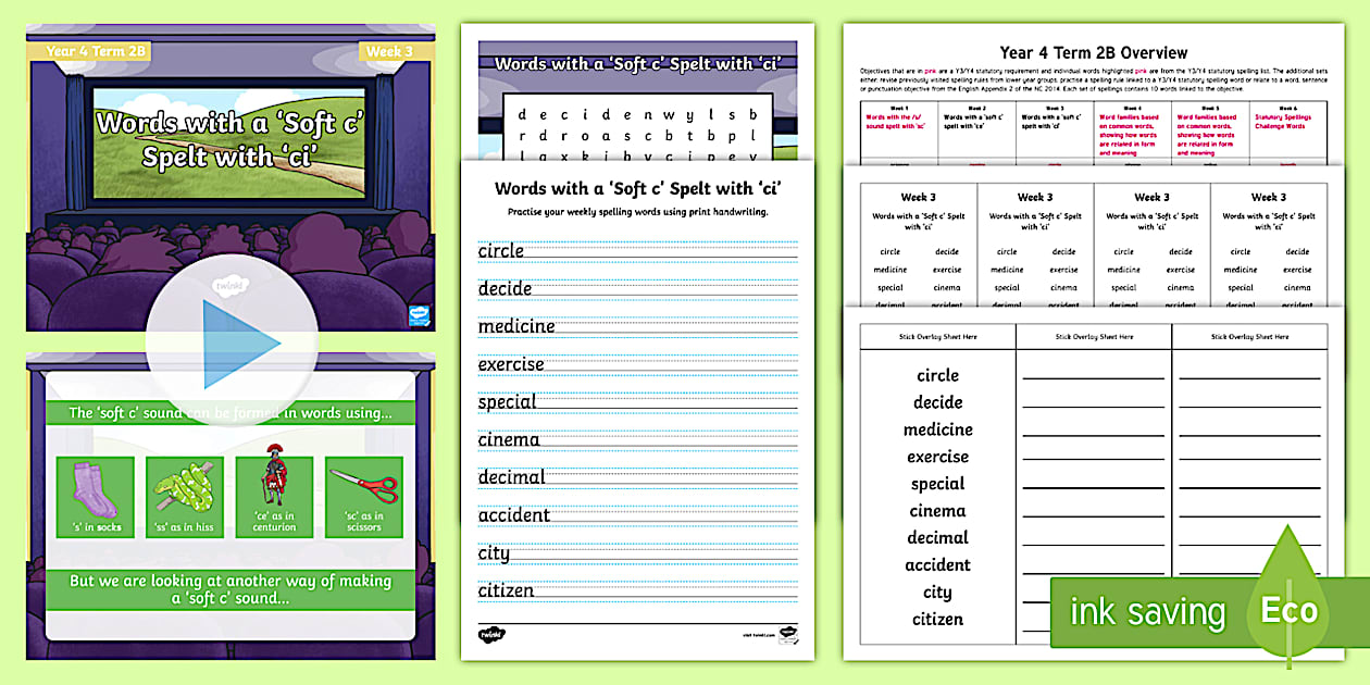 Year 4 Term 2B Week 3 Spelling Pack - Twinkl