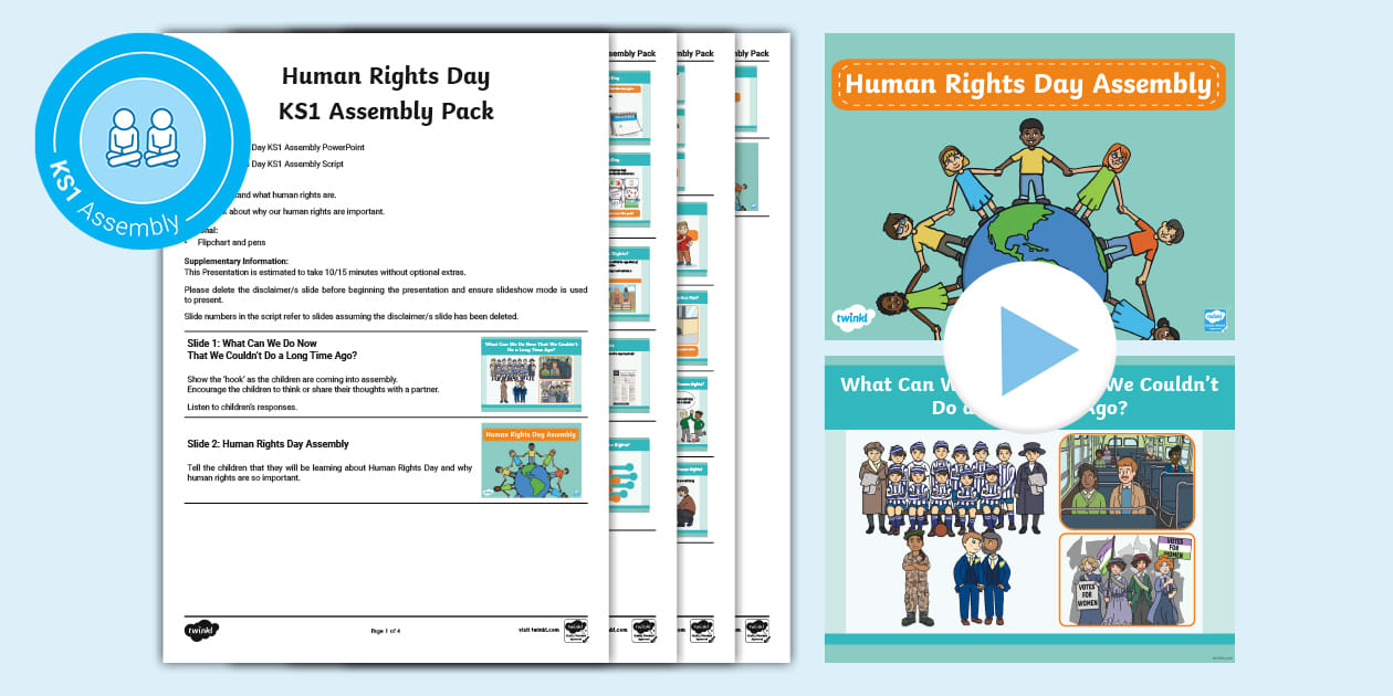 Human Rights Day KS1 Assembly Pack | Resources | Twinkl Life