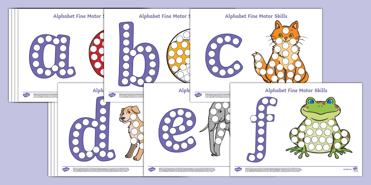 Alphabet Button Placing Fine Motor Skills Activity | Twinkl