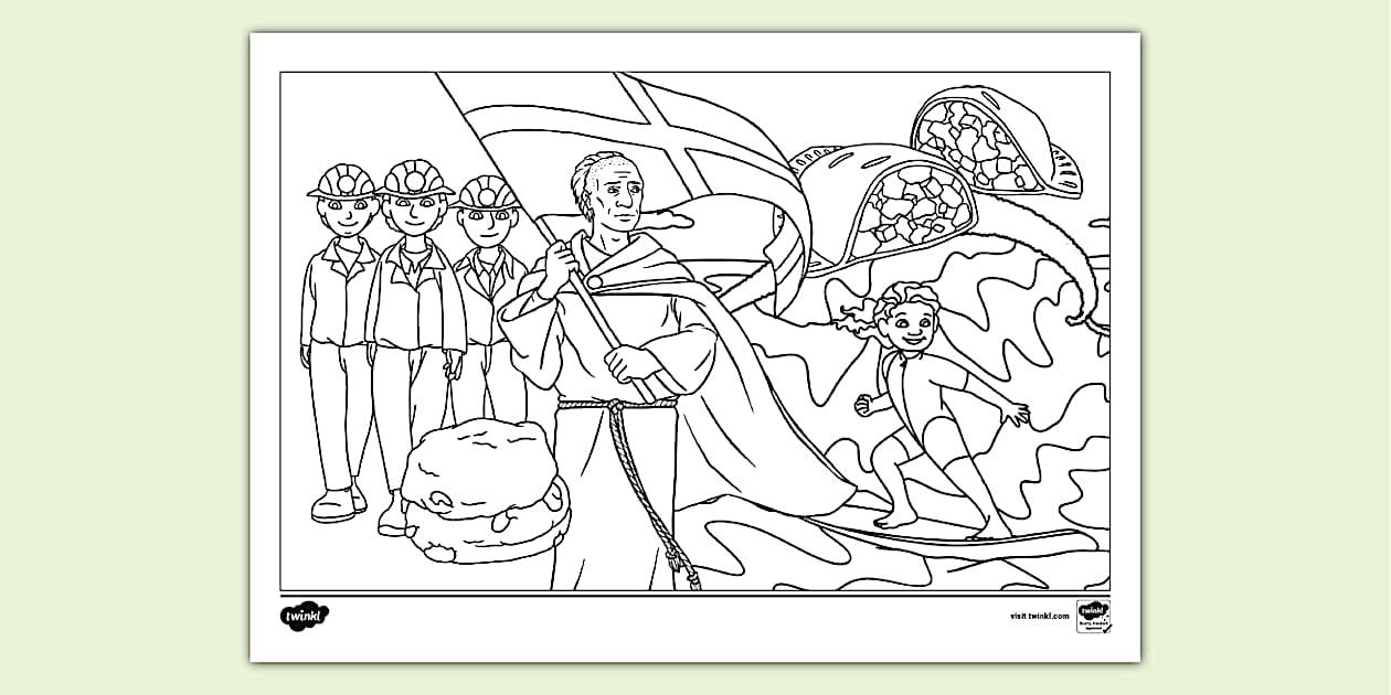St. Piran's Day Colouring Page (Teacher-Made) - Twinkl