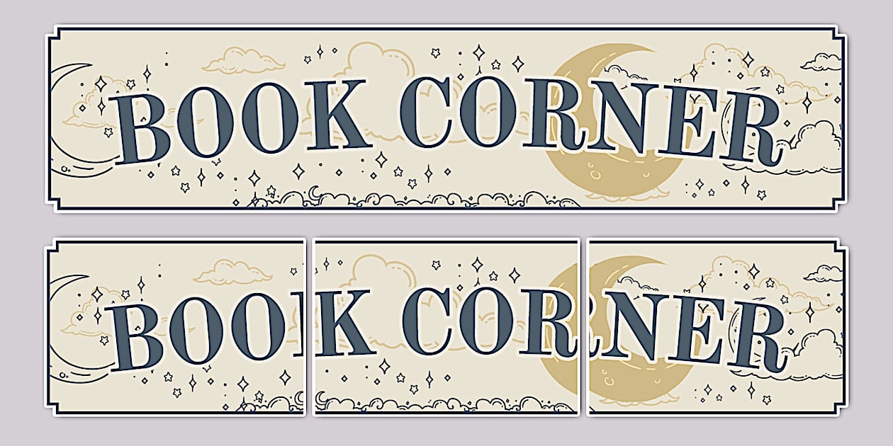 Celestial-Themed Book Corner Display Banner (Teacher-Made)