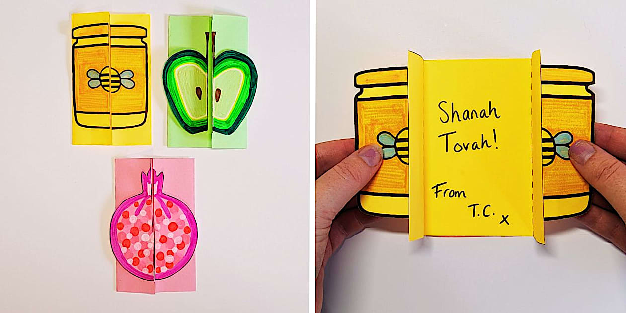 Shanah Tovah Folding Cards Pack | Rosh Hashanah Crafts
