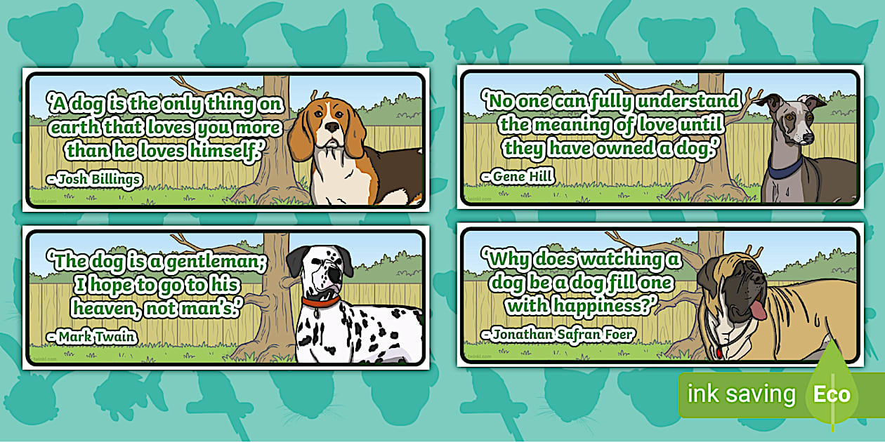 National Dog Day Quotes Bookmarks (teacher made) - Twinkl