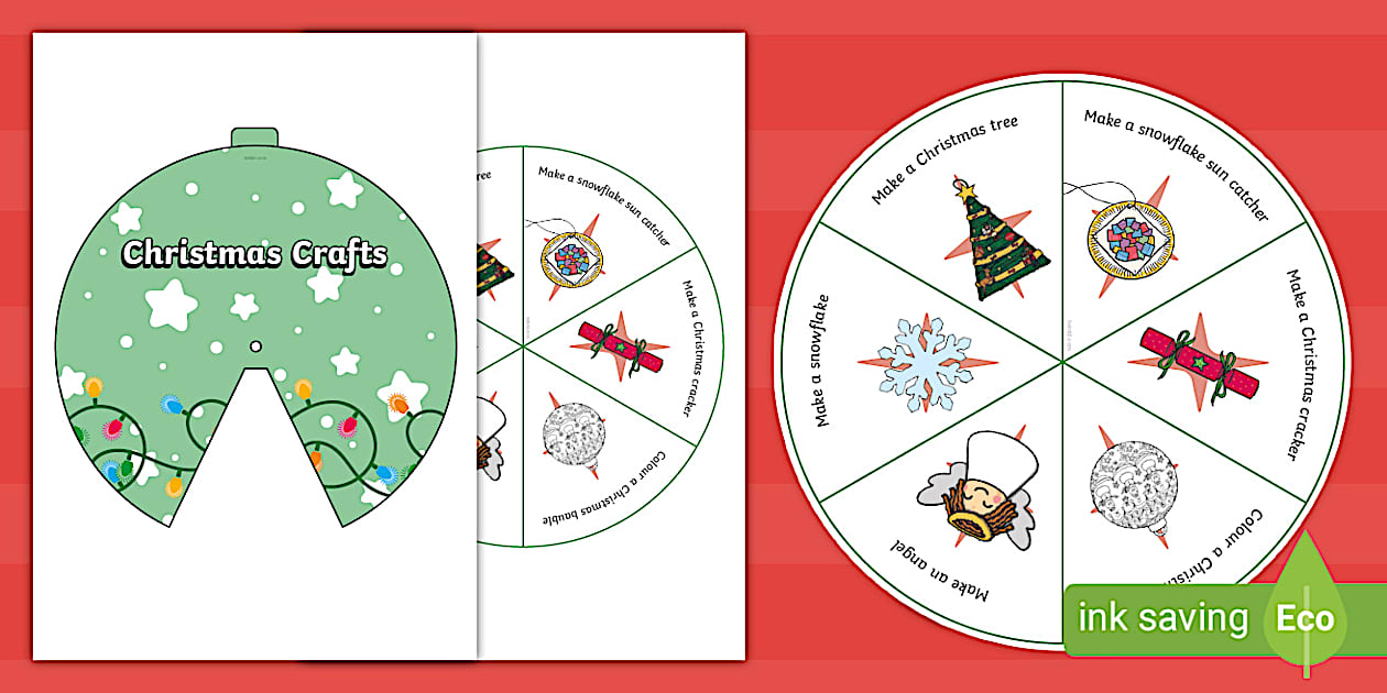 Christmas Crafts Spinning Wheel (teacher made) - Twinkl