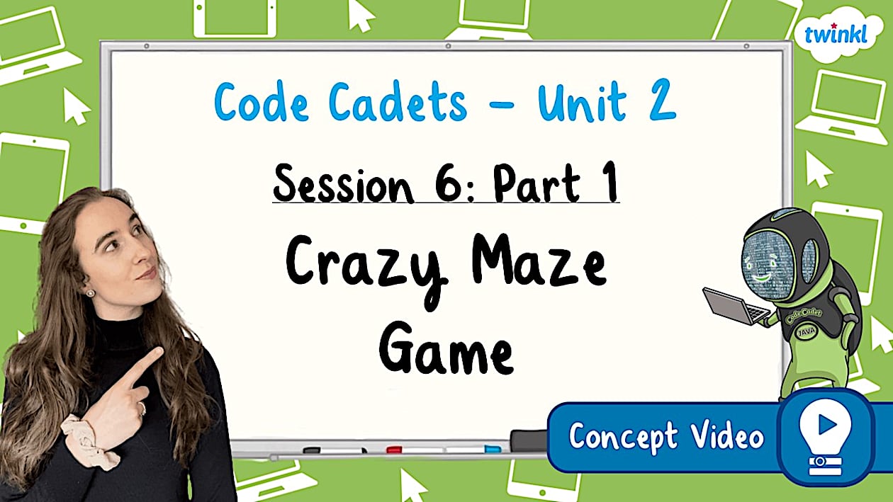 Crazy Maze Game with Scratch KS2 Concept Video Part 1