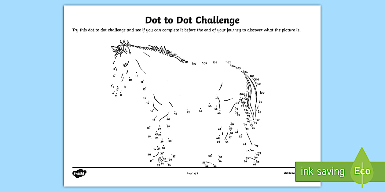 Dot to Dot for Kids 1-100 Count Activity - Primary Resources