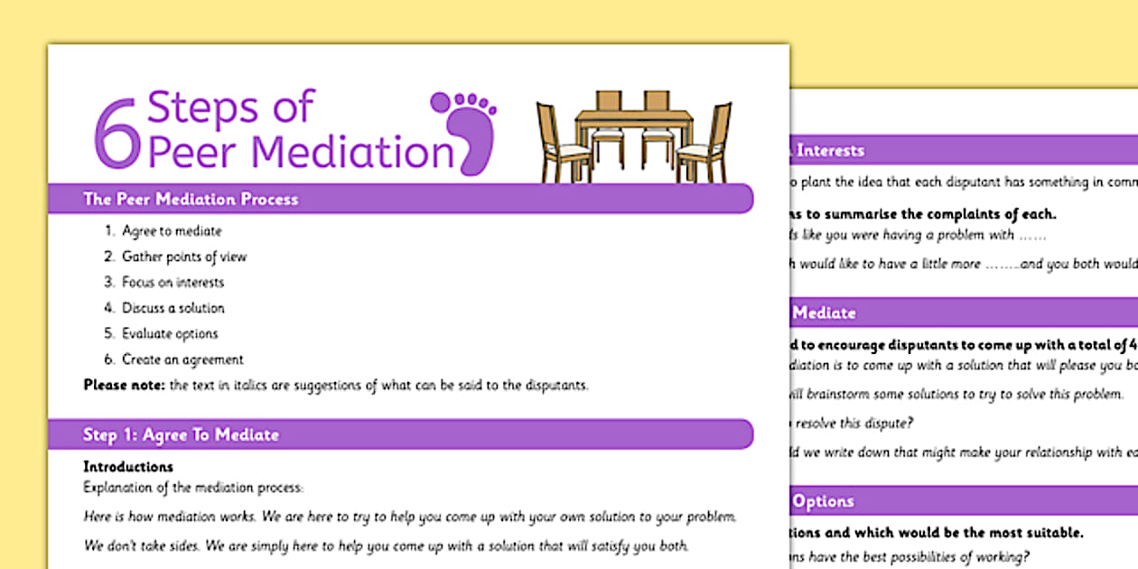 Black and White Peer Mediation Session Plan - Twinkl
