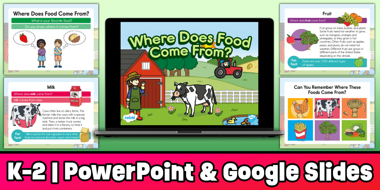 Where Does Your Food Come From? PowerPoint & Google Slides
