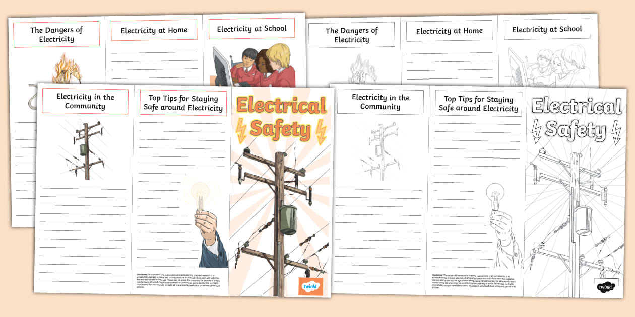 Electrical Safety Leaflet Template (teacher made) - Twinkl