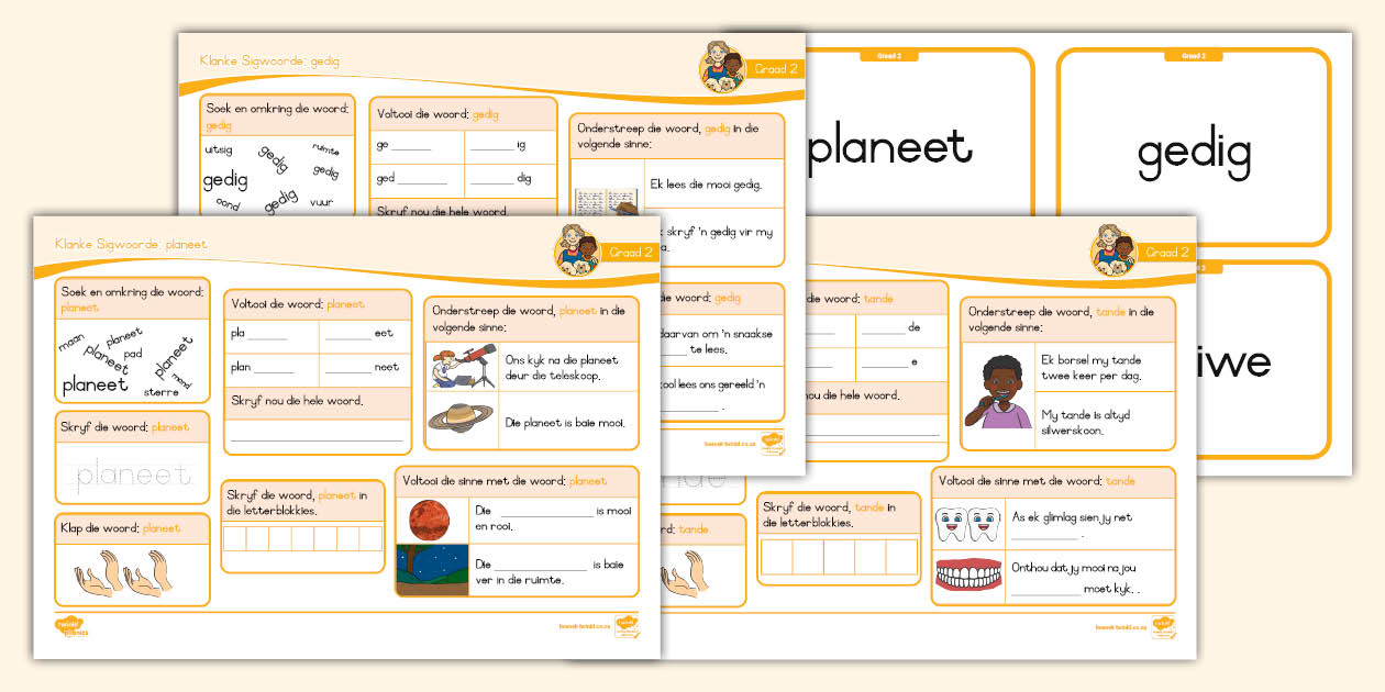 Graad 2 Klanke Sigwoorde -rs (teacher made) - Twinkl