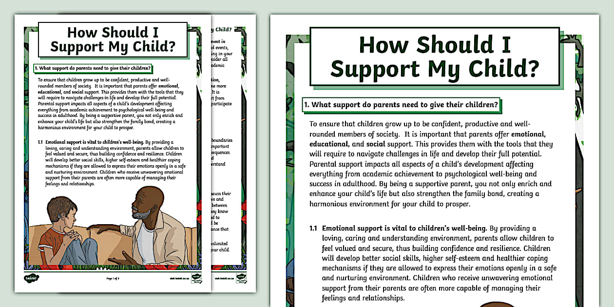 How can I Support My Child? - Parent Guide (teacher made)