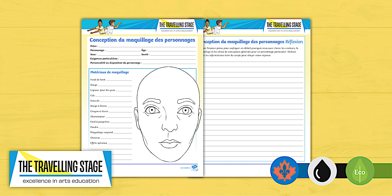 Character Makeup Design Activity French