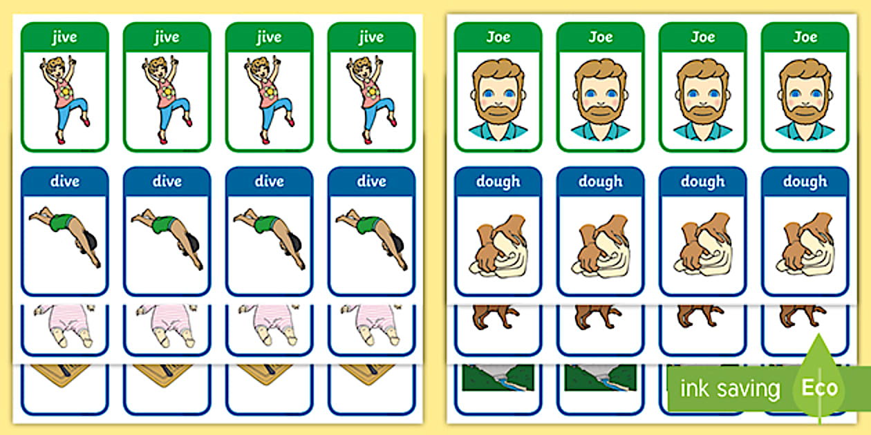 /j/ vs /d/ Minimal Pair Snap Cards (teacher made) - Twinkl