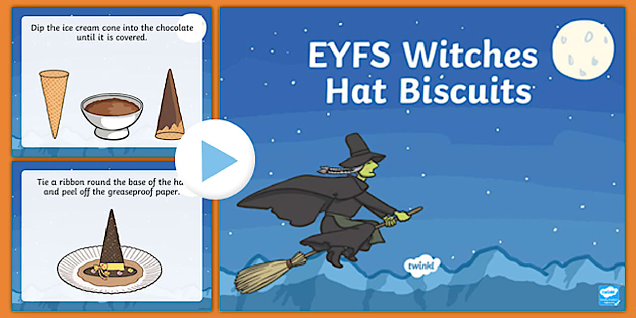 EYFS Witches' Hats Biscuits Recipe PowerPoint (teacher made)
