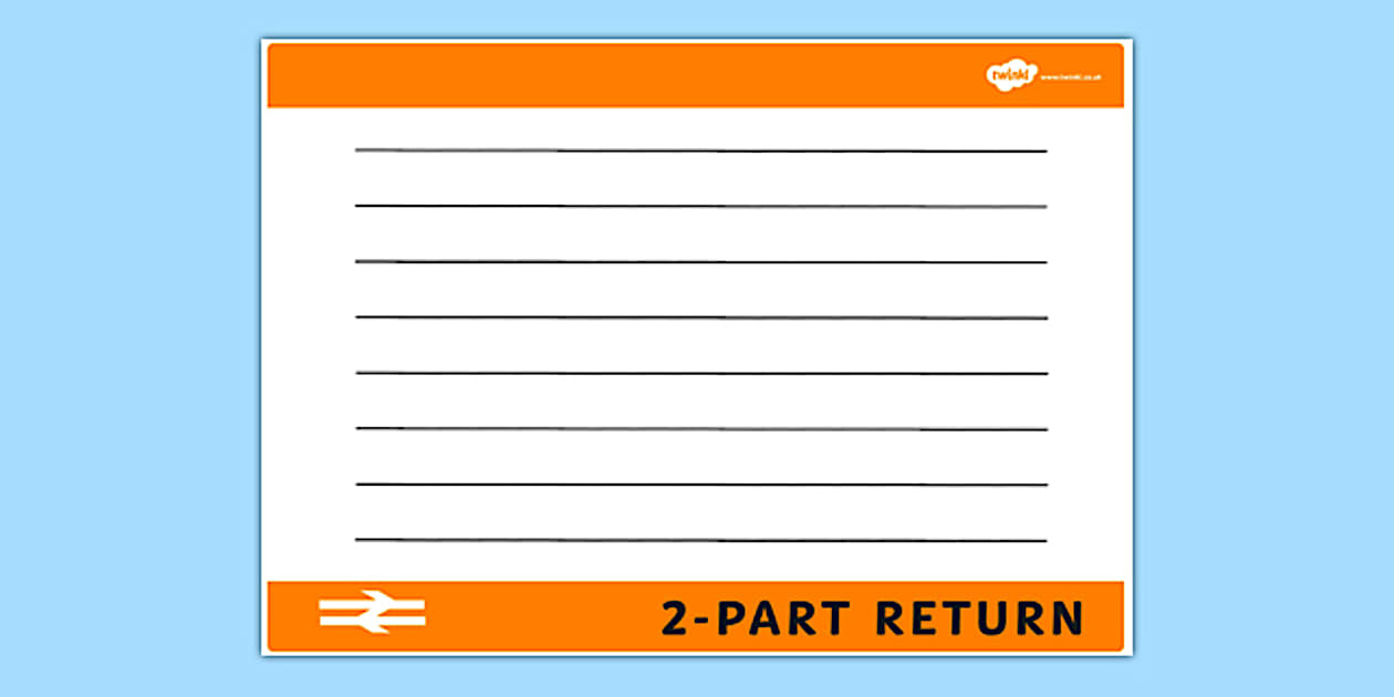 Editable Train Ticket Template (teacher made) - Twinkl