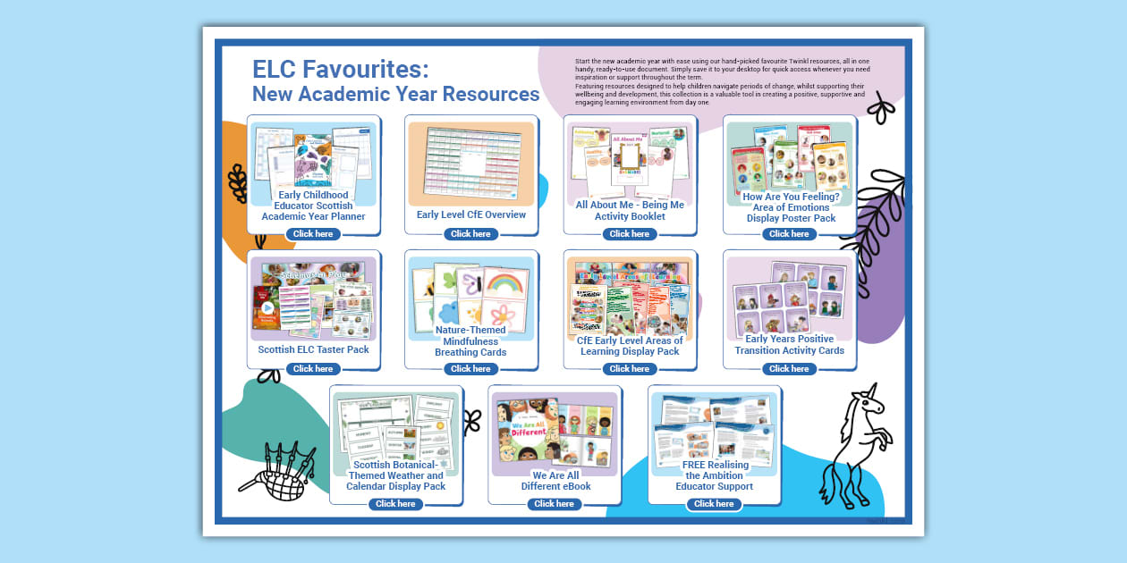 FREE! - ELC Favourites: New Academic Year Resources - Twinkl