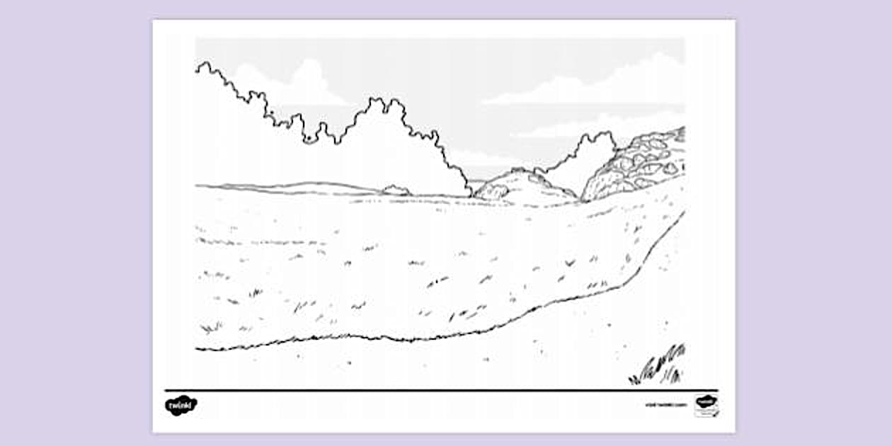 Ireland Scenery 4 Colouring Sheet (teacher made) - Twinkl