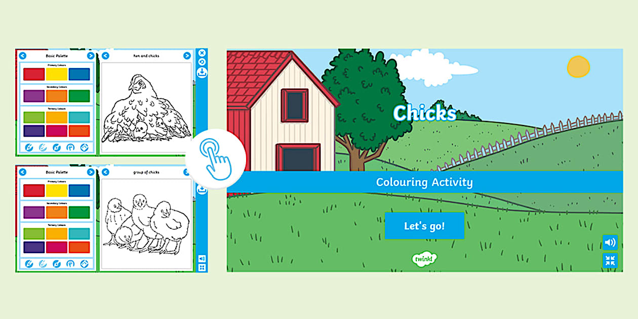 Chick Interactive Colouring Activity - Twinkl