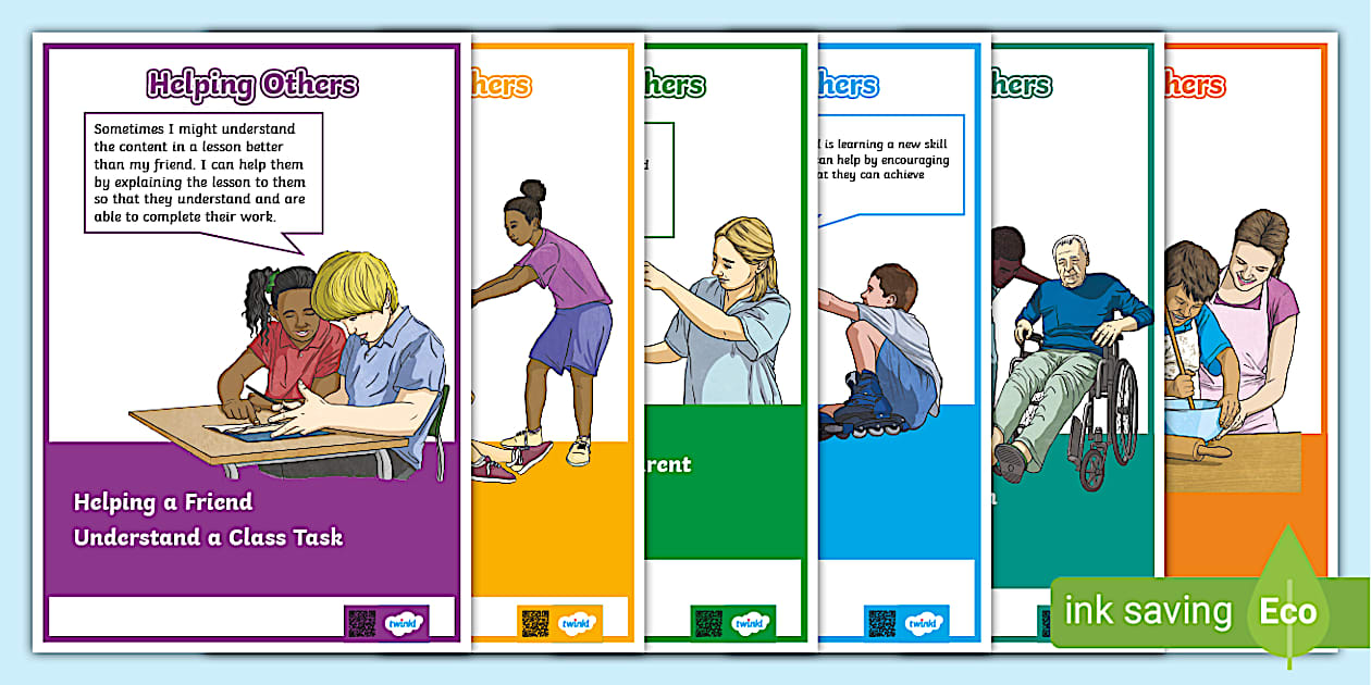Helping Others Display Posters (teacher made) - Twinkl