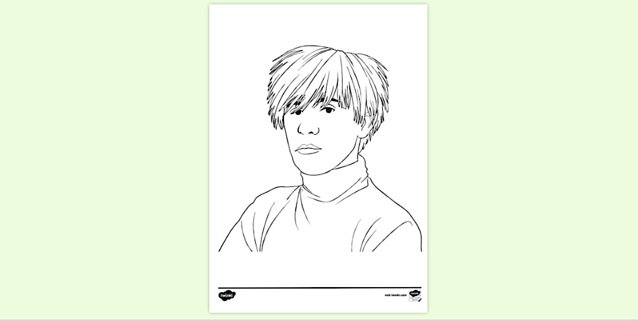 Andy Warhol Colouring Sheet | Twinkl Resources - Twinkl