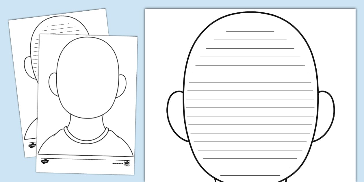 Face Writing Template - Twinkl Writing (teacher made)