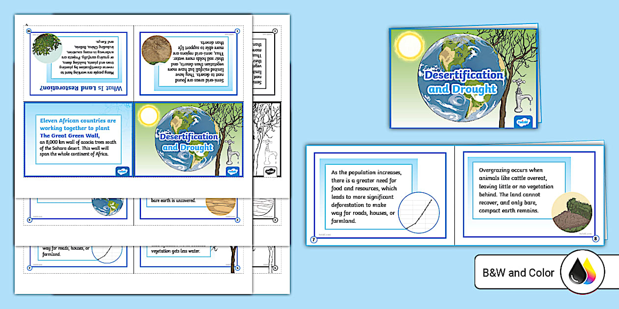 Desertification and Drought Fact File Mini Book - Twinkl