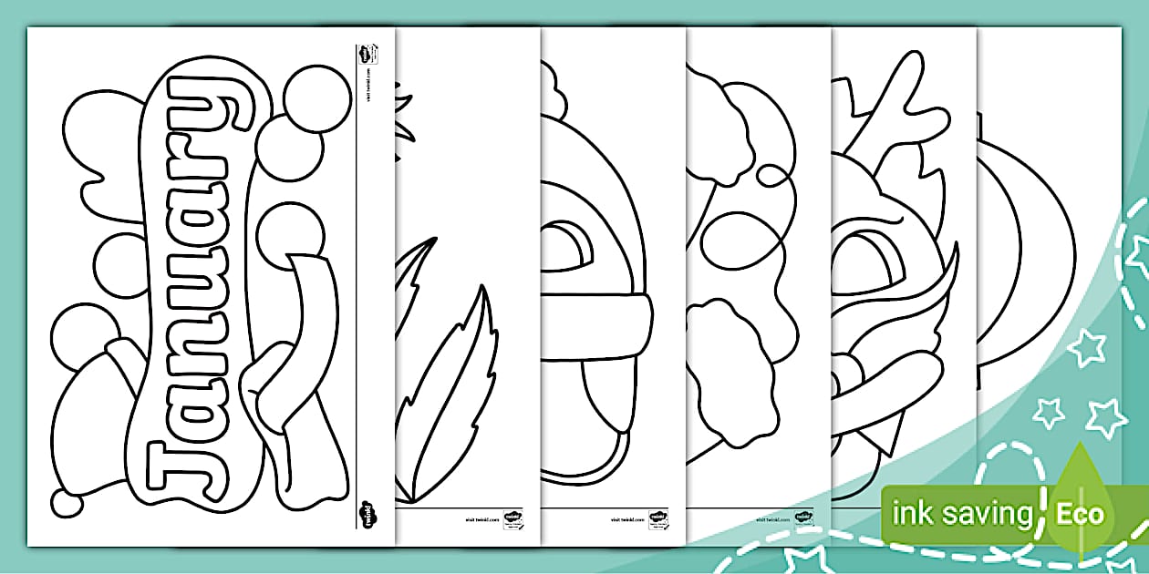 My First January Colouring Pack (Teacher-Made) - Twinkl