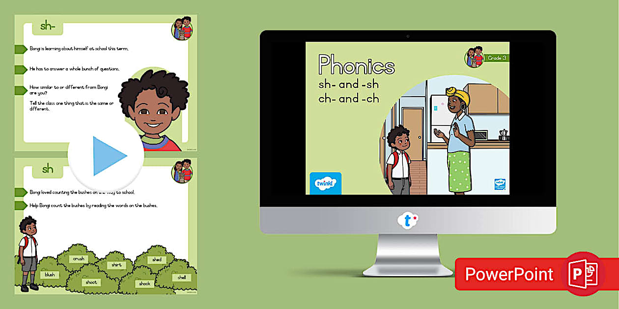 Grade 3 Phonics sh- -sh PowerPoint Presentation