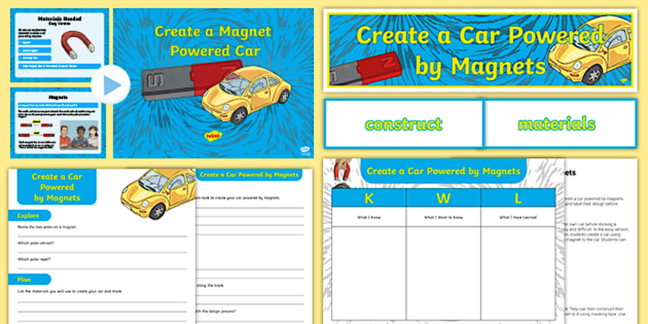 Create a Car Powered by Magnets Pack (Teacher-Made) - Twinkl