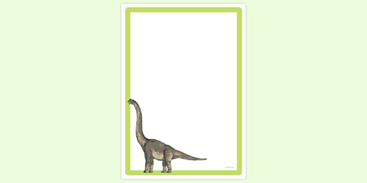 Simple Blank Realistic Dinosaur Page Border | Twinkl