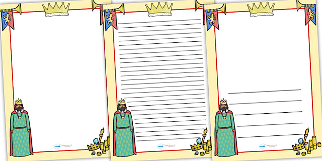 Editable King Themed Page Borders (teacher made) - Twinkl
