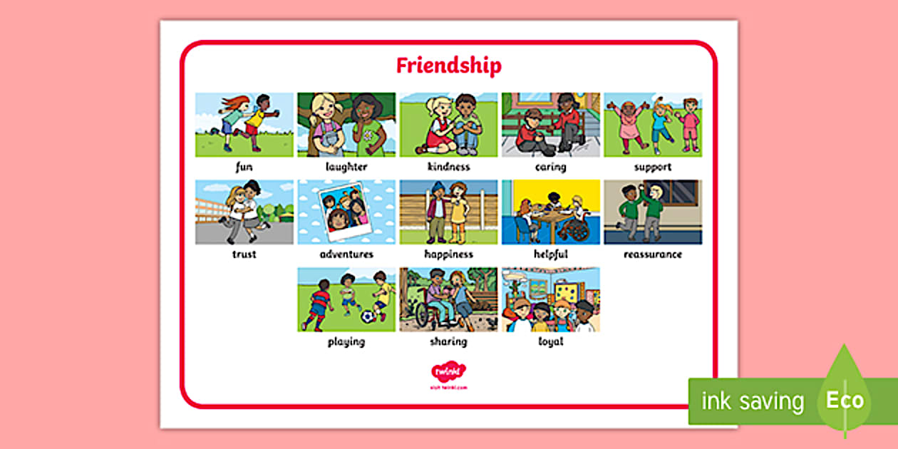 Friendship Word Mat - Words Describing A Good Friend