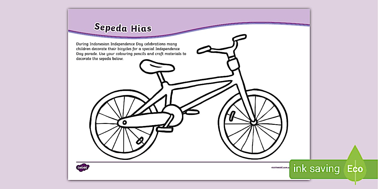 Independence Day Bicycle Craft Activity - Indonesian