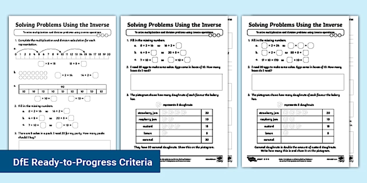 👉 Multiplication and Division Inverse Problems Maths Worksheet
