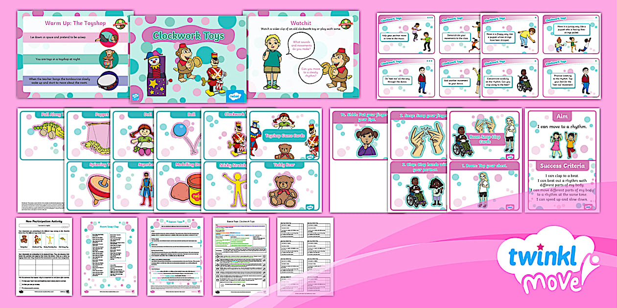 👉 Twinkl Move - Year 2 Dance: Toys Lesson 5 - Clockwork Toys