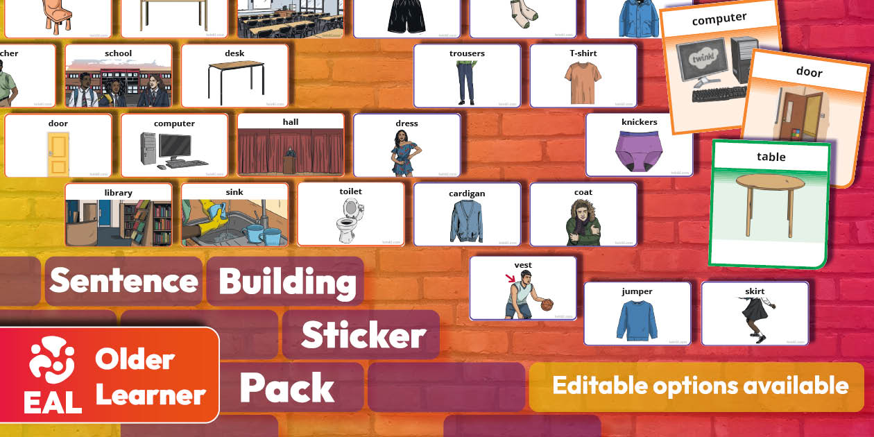 EAL Older Learners Sentence Building Stickers Pack