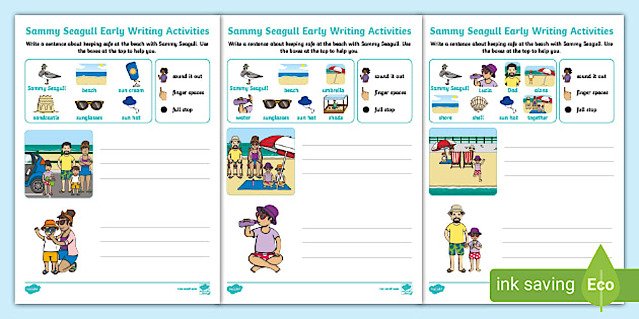 Sammy Seagull Early Writing Activities (teacher made)