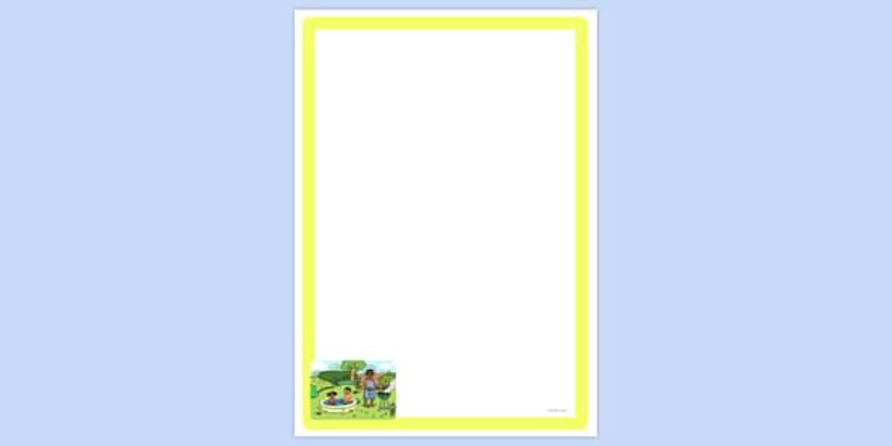 Summer Garden Page Border | Save time planning - Twinkl