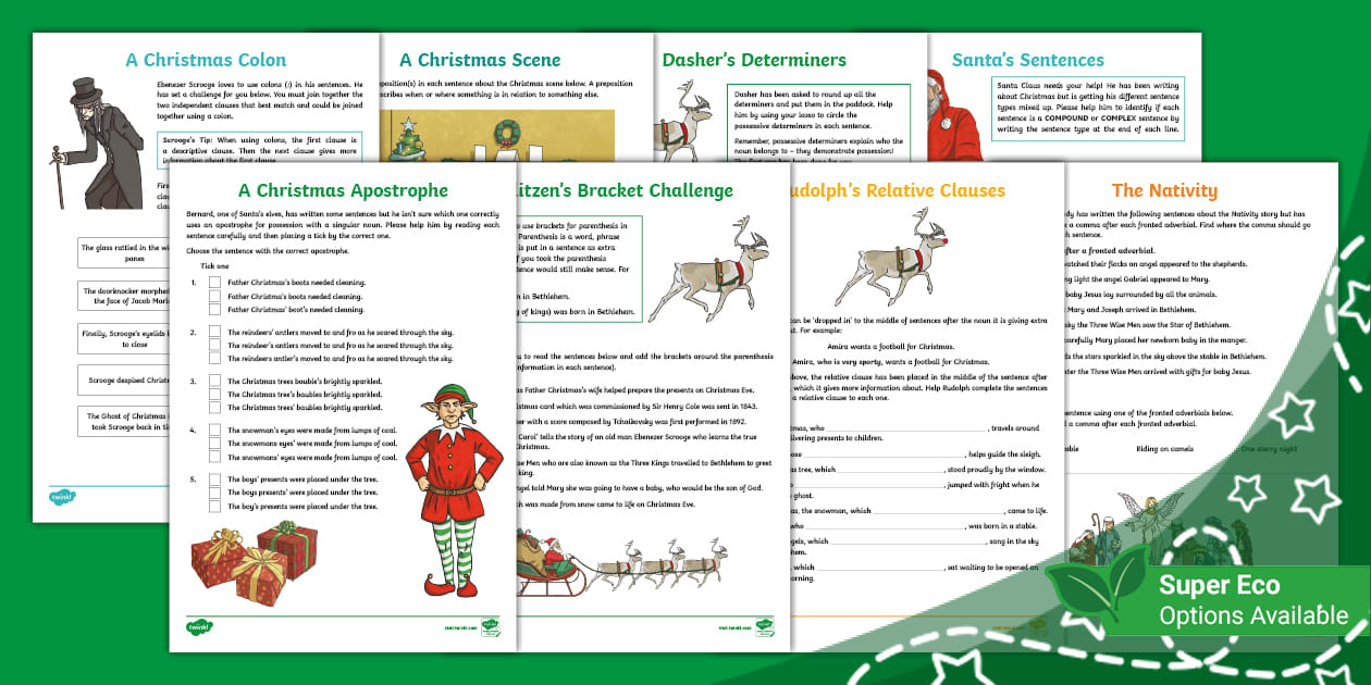 Christmas SPaG Activity Pack (teacher made) - Twinkl