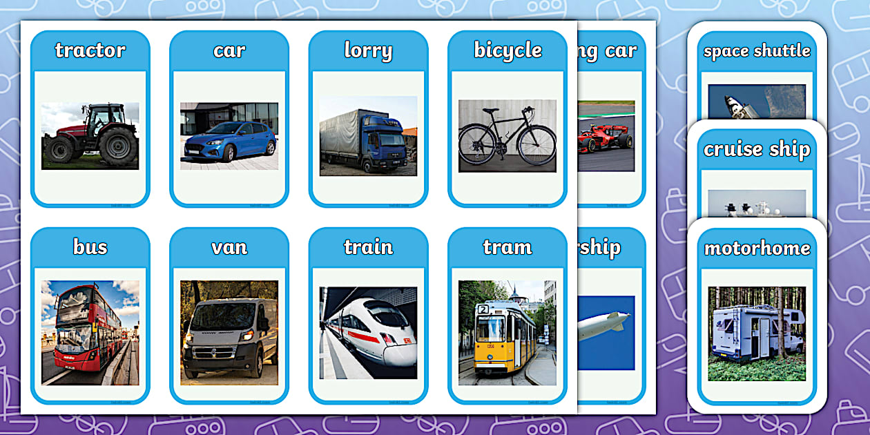 Transport Photo Flash Cards - KS1 - Twinkl