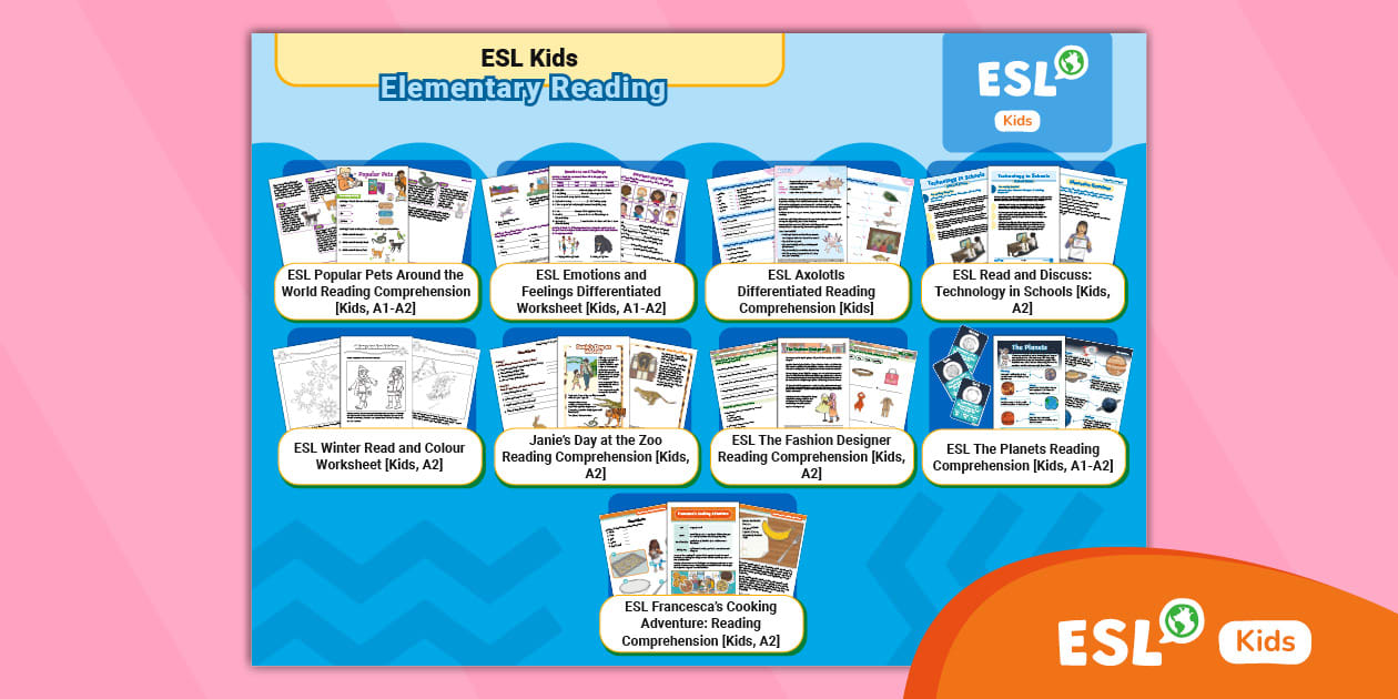 👉 ESL Elementary Level Reading Comprehension Pack