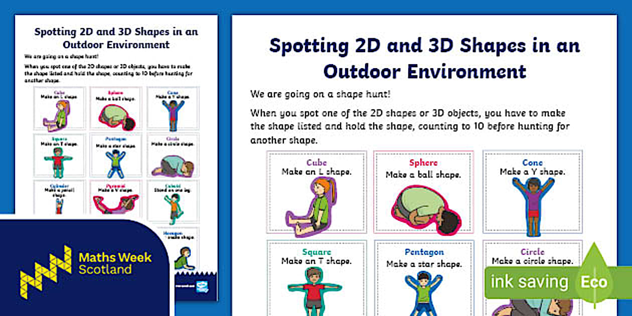 FREE! - 2D and 3D Shapes Lesson - Hunt for Shapes Outdoors Resource