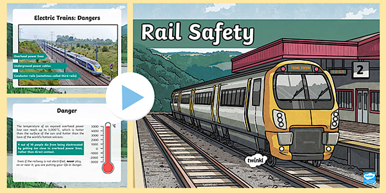Rail Safety PowerPoint KS2 (Hecho por educadores) - Twinkl