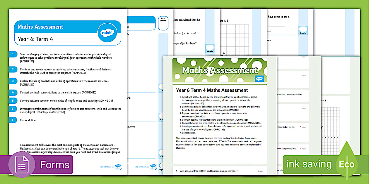 Year 6 Term 4 Maths Assessment | Twinkl (teacher made)