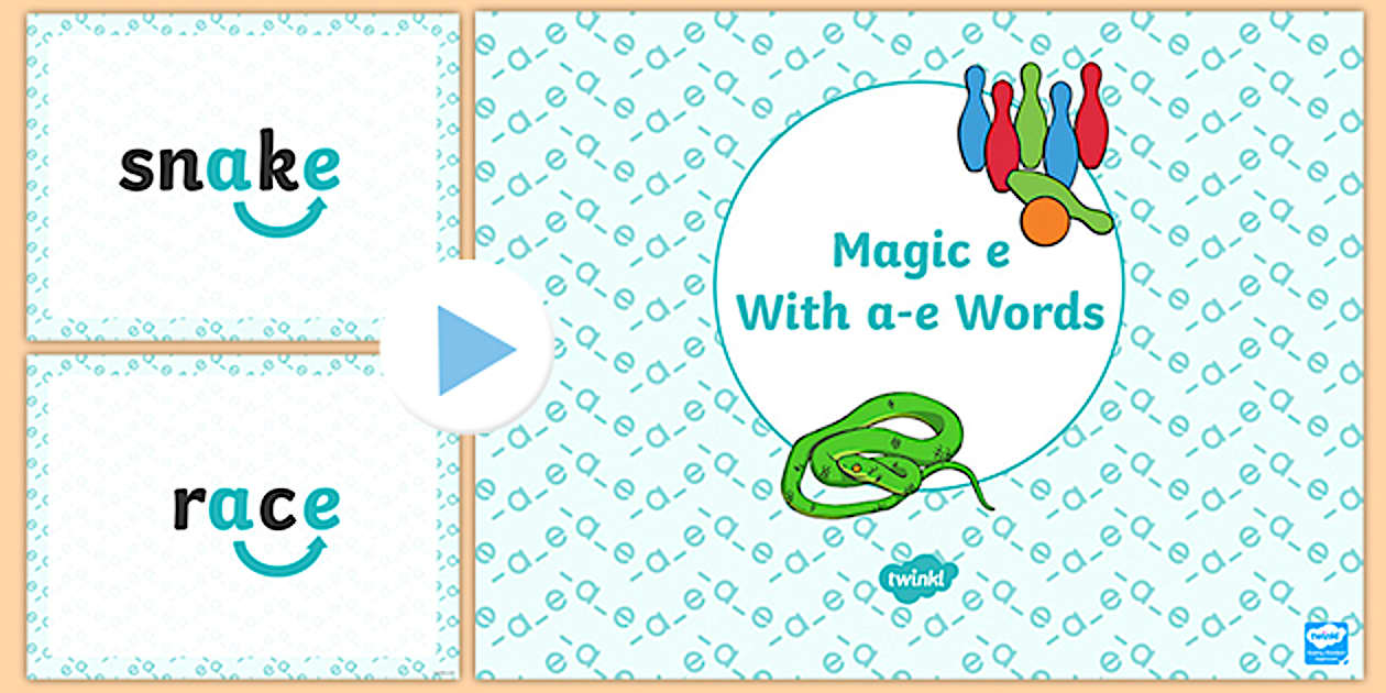 Magic e With a-e Words Quick Read PowerPoint (teacher made)