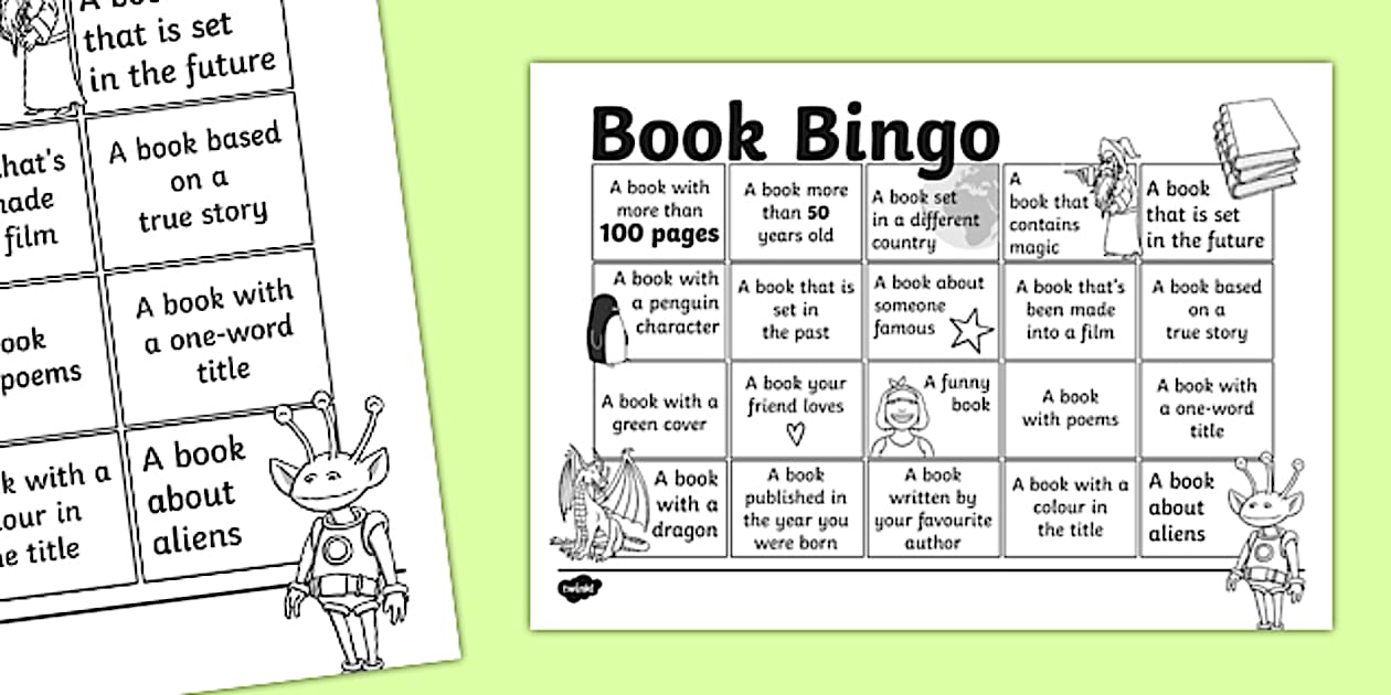Editable Book Bingo Worksheet (teacher made) - Twinkl