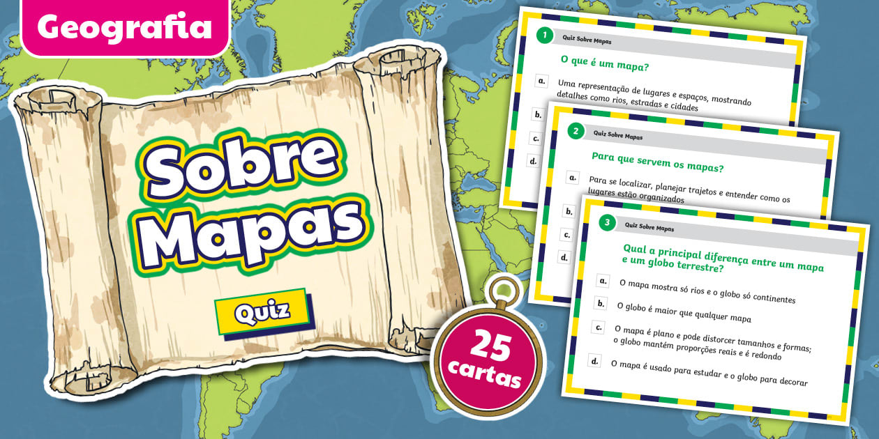 Quiz sobre Mapas para Geografia (Hecho por educadores)